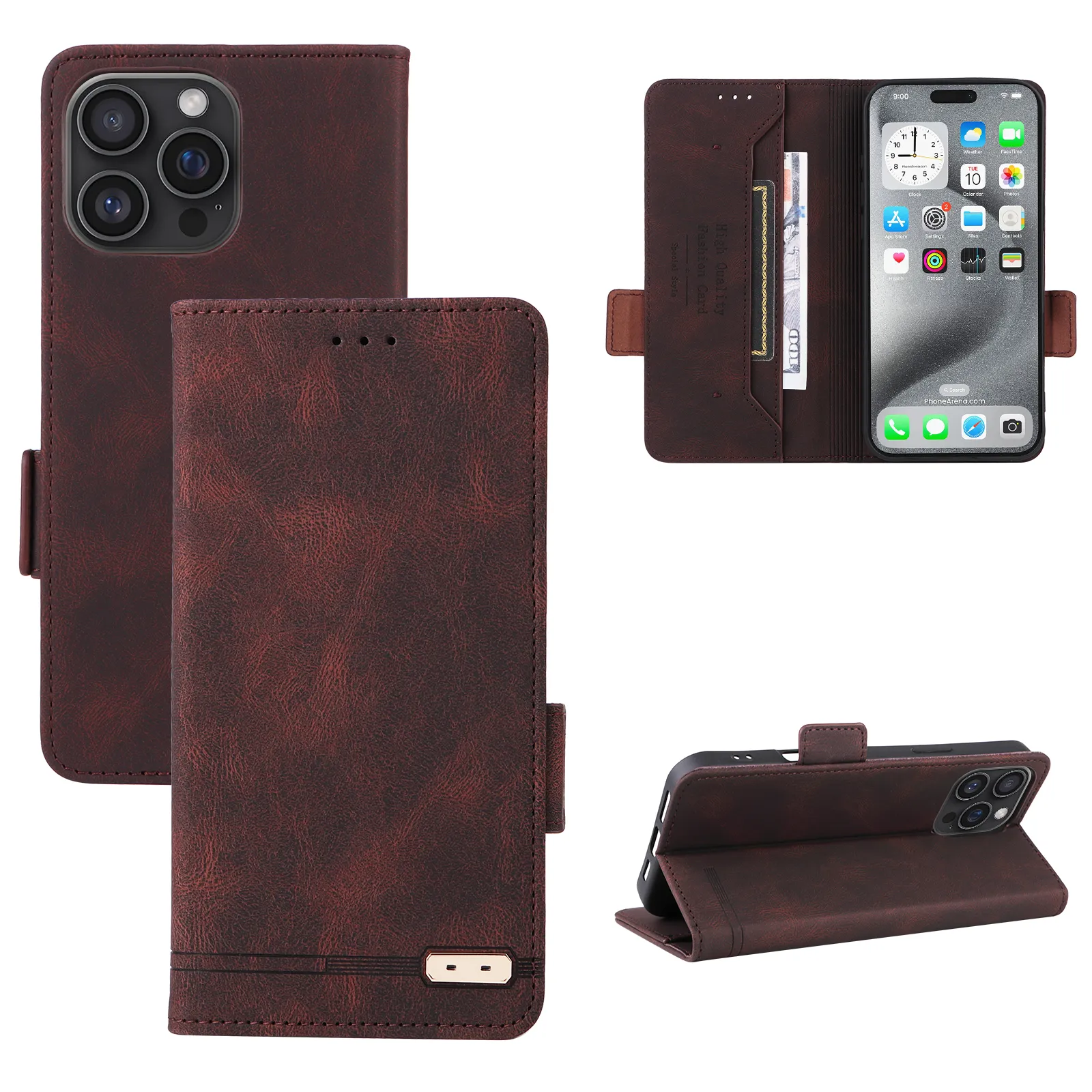 Flip phone case suitable for MOTO EDGE 50 Fusione 5G magnetic wallet card holder, with buckle ...