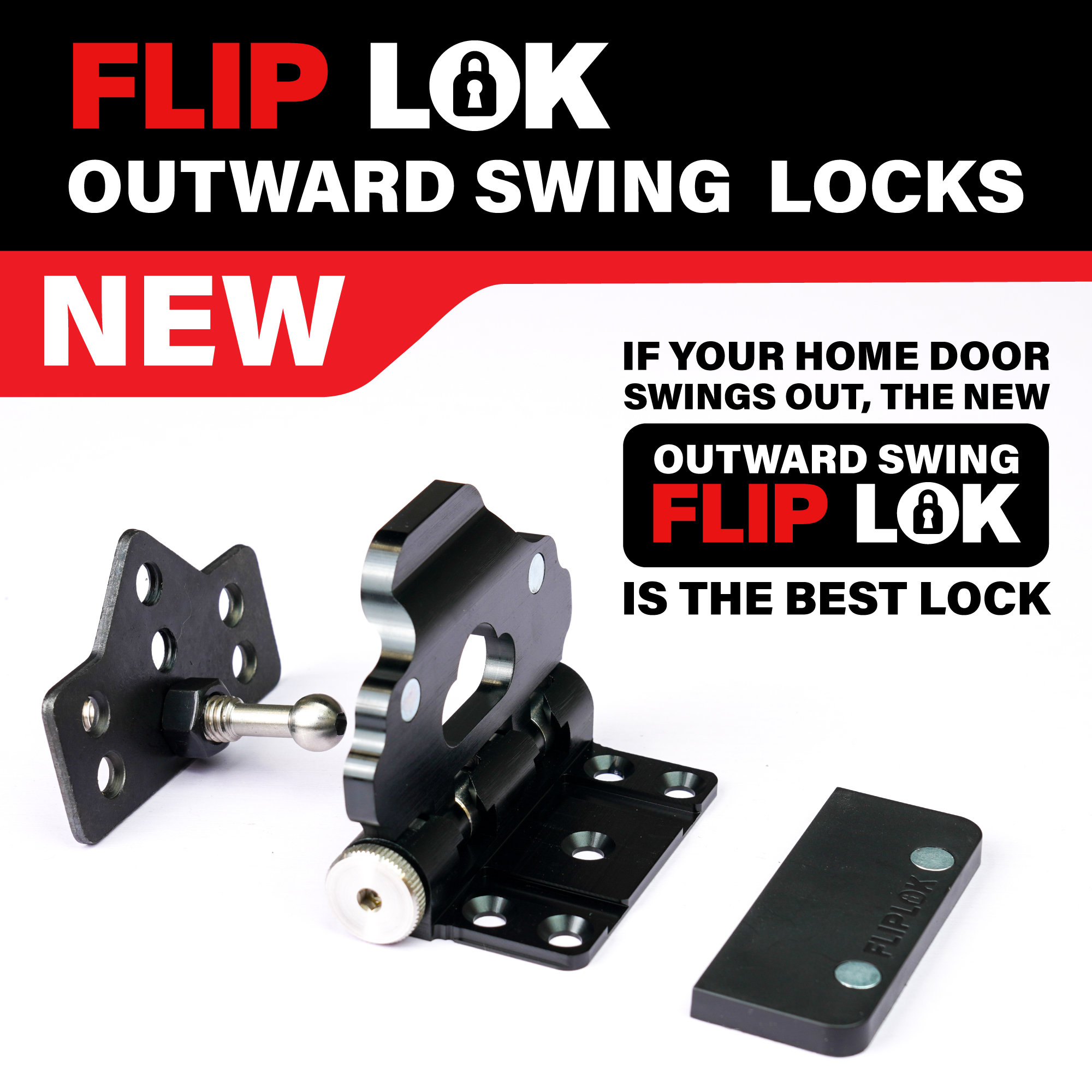 FlipLok, Residential Lock for Outward Swing Door - Walmart.com