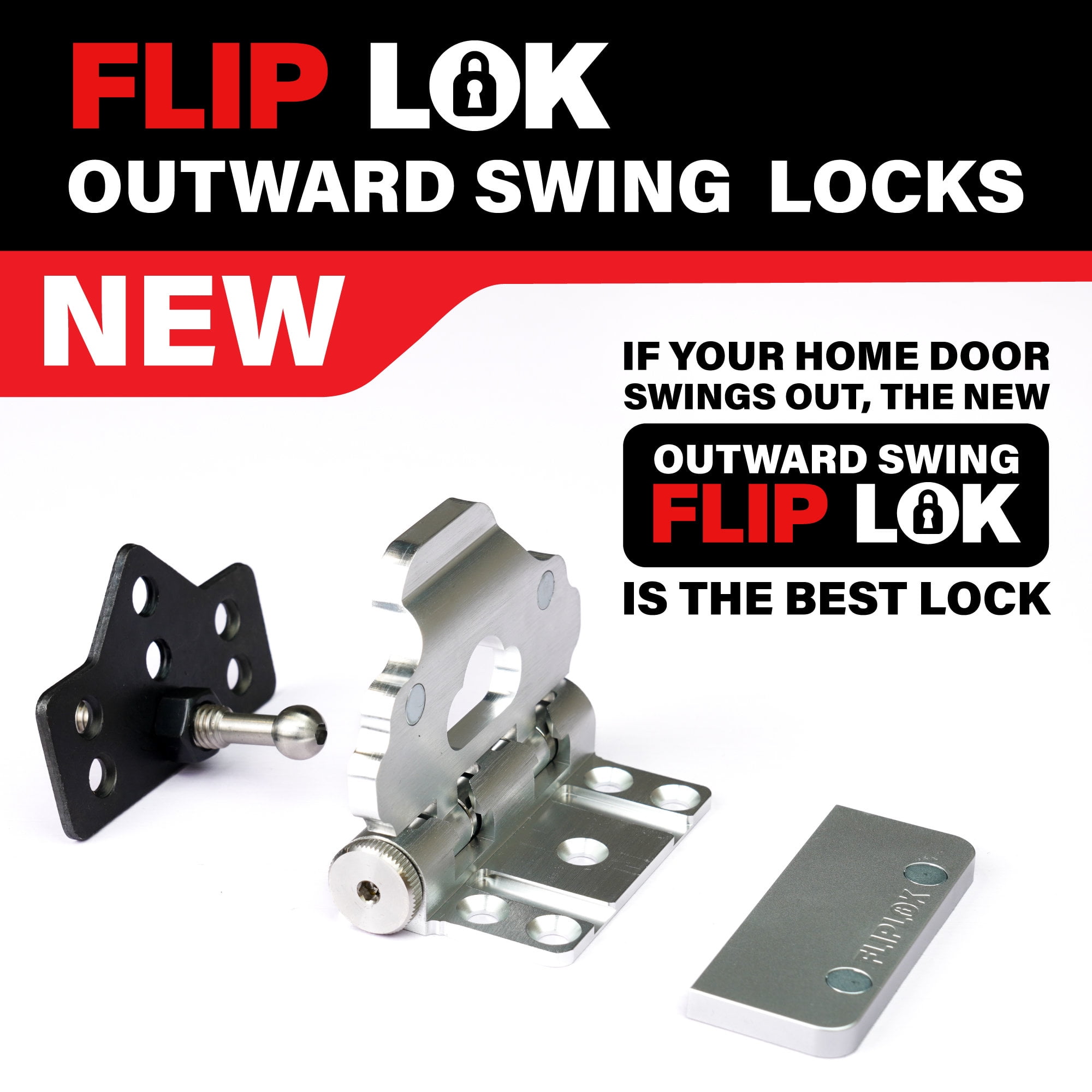 FlipLok, Residential Lock for Outward Swing Door - Walmart.com