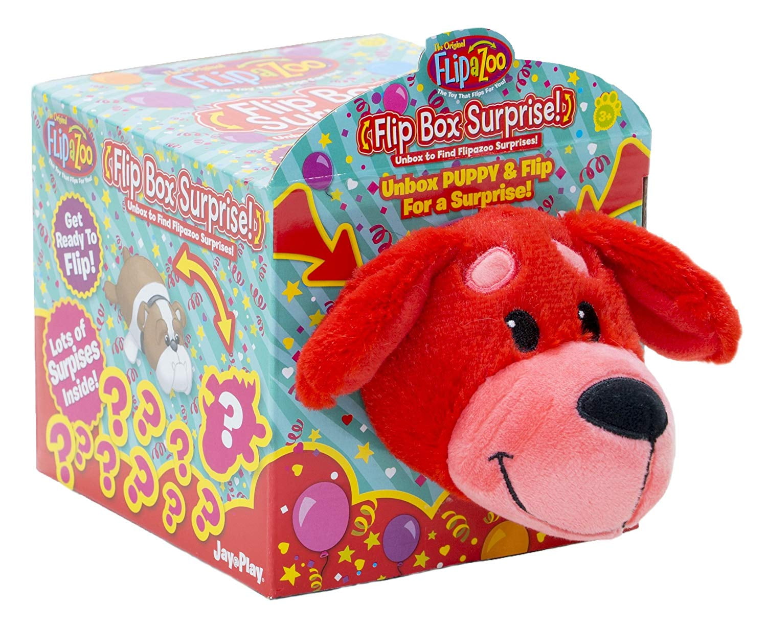 FlipaZoo Flip Box Stuffed Animals & Plush Toys, Red Puppy 2-in-1 ...