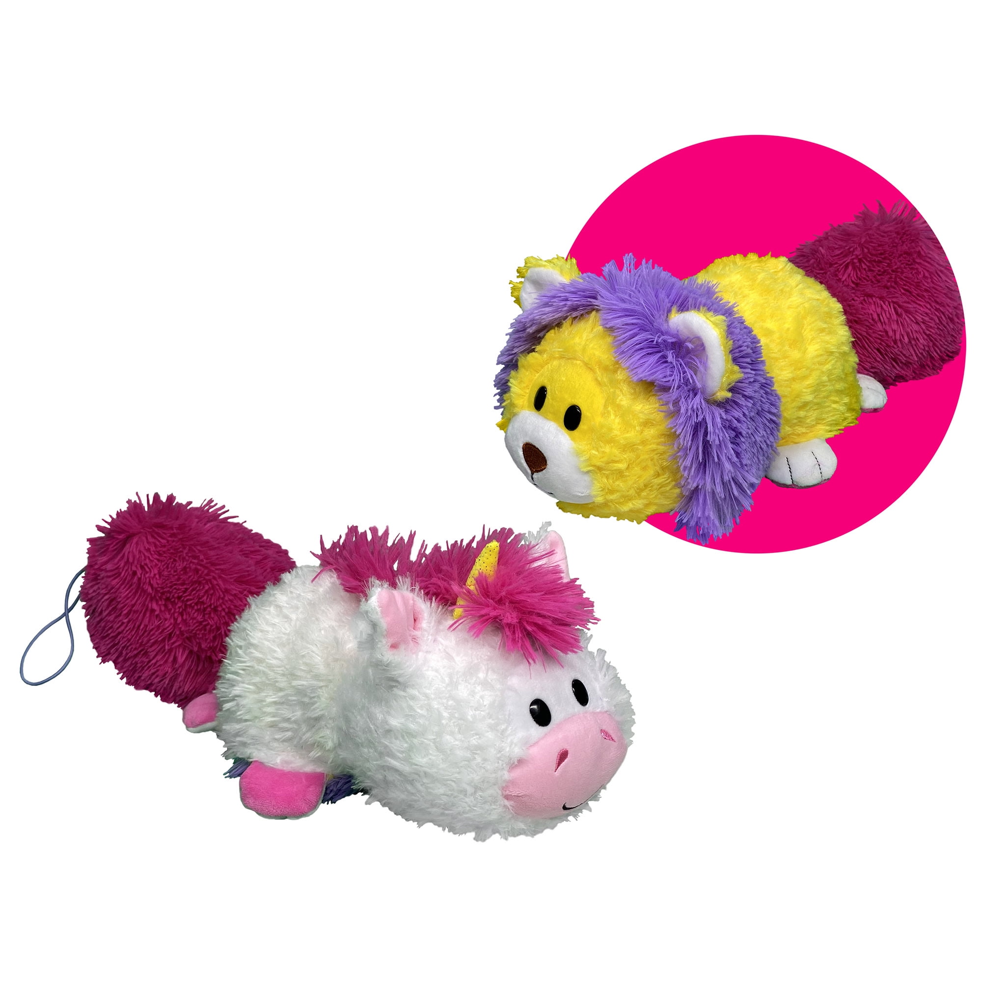FlipaZoo Magic Tails White Unicorn to Yellow Lion - 2-In-1 Animal Plush ...