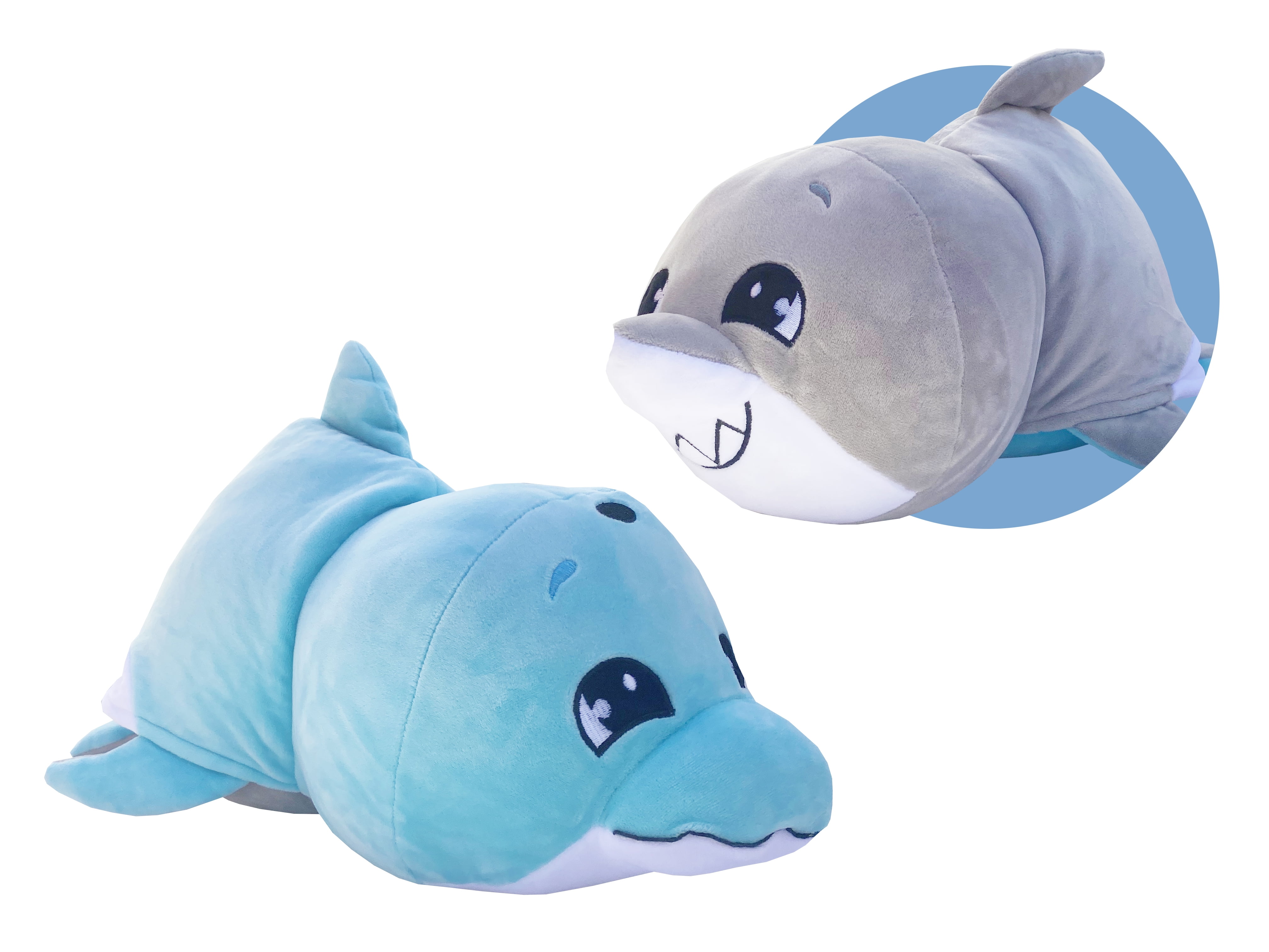 FlipaZoo Mushmillows Jumper Dolphin Shark Plush Toy - Walmart.com