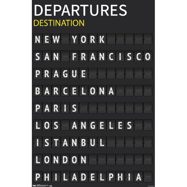 Flipboard - Destination Wall Poster, 22.375" x 34" - Walmart.com