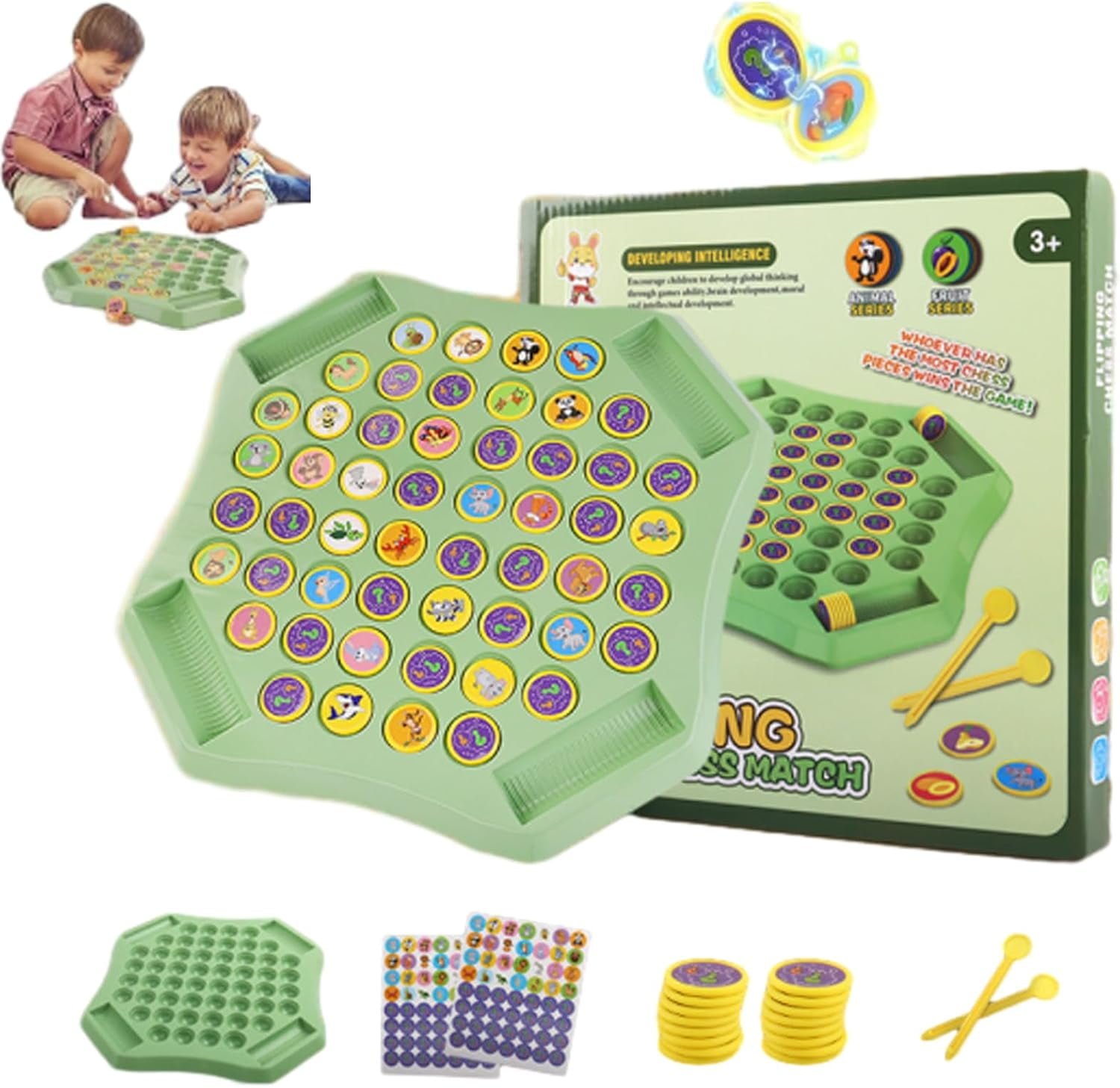 Flipfun Match Board Game, Flipfun Flip-Match Board Game, Flip Chess ...