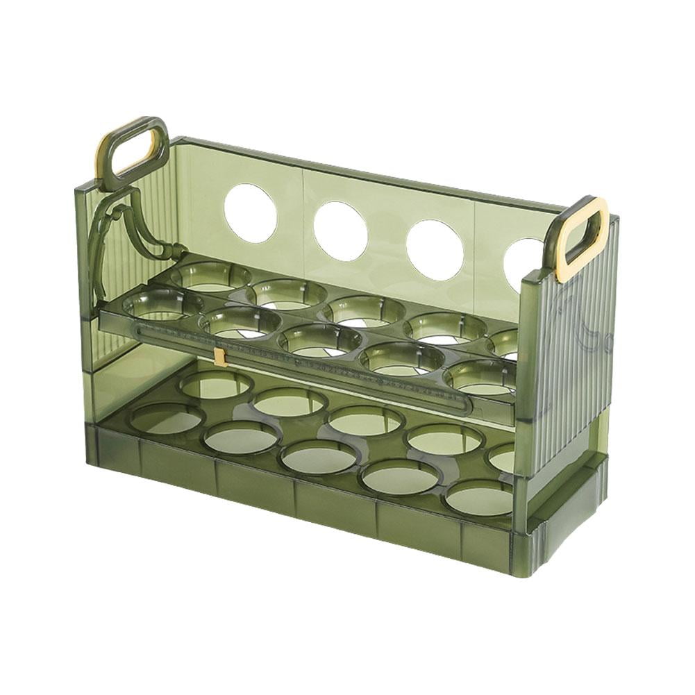 Flippable Egg Fridge Organizer 20/30 Capacity Clear Egg Storage ...