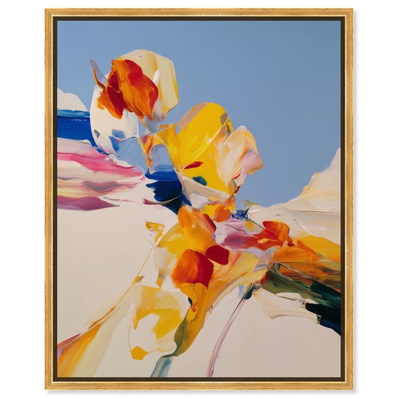 Flippant Bloom II Canvas Modern Wall Art by Art Remedy, Gold Frame, 20 ...