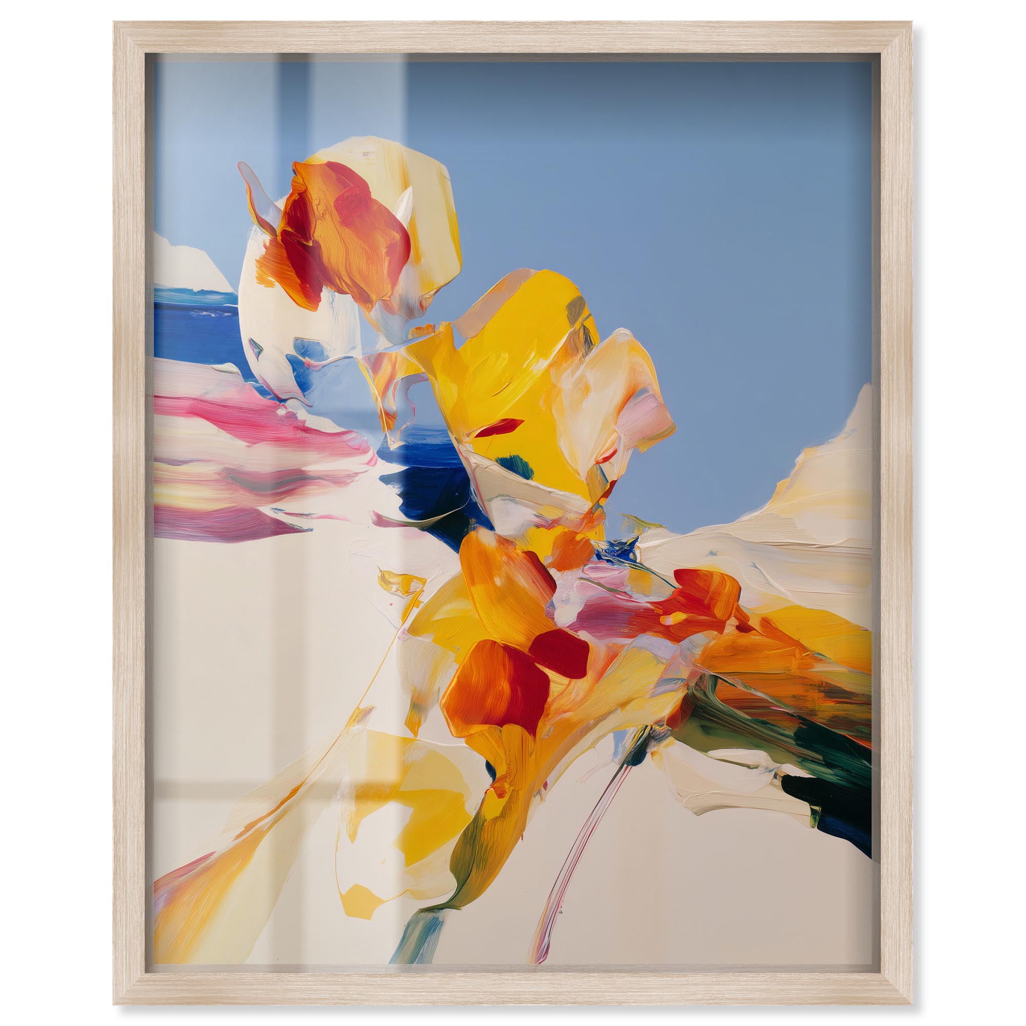 Flippant Bloom II Shadowbox Print Modern Wall Art by Art Remedy, Blonde Frame, 16 x 20 - Walmart.com