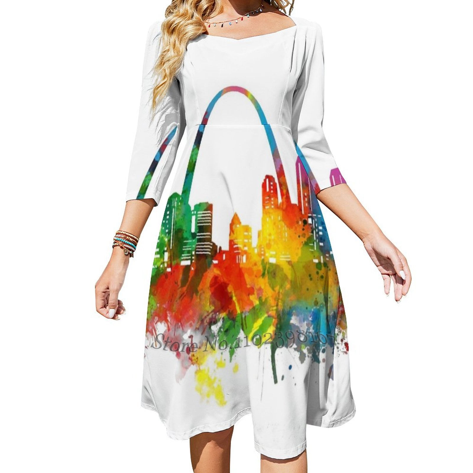 Flipped Skateboard And Rad Rockets Sweetheart Knot Flared Dress Fashion ...