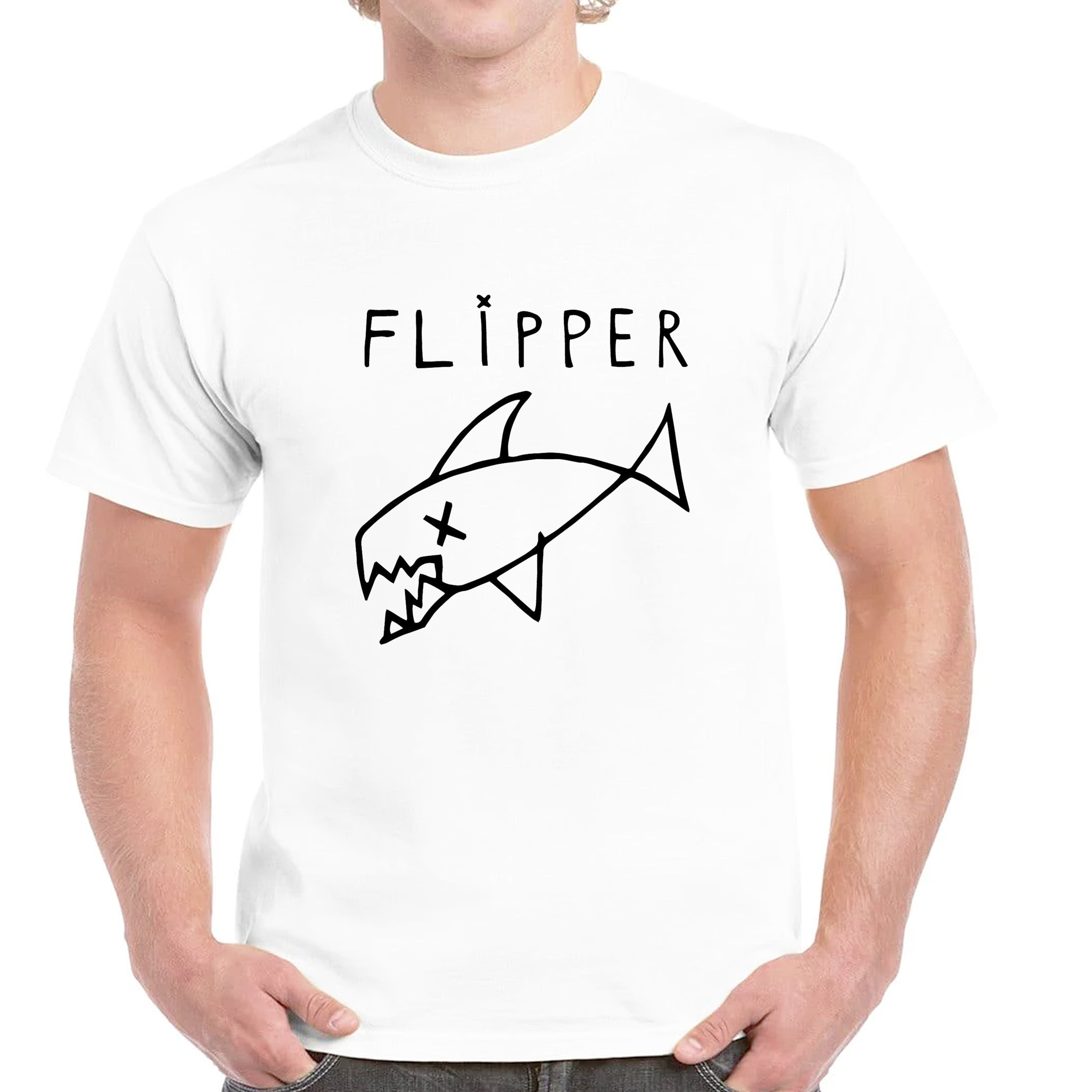 Flipper Fish Shark Kurt Cobain T-Shirt Unisex Gildan Softstyle Tshirt ...