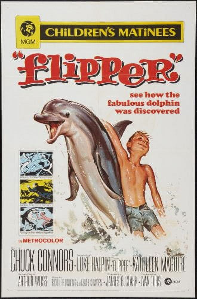 Flipper Movie poster 12x16 Art Print on Metal Sign 12in x 16in Multi ...
