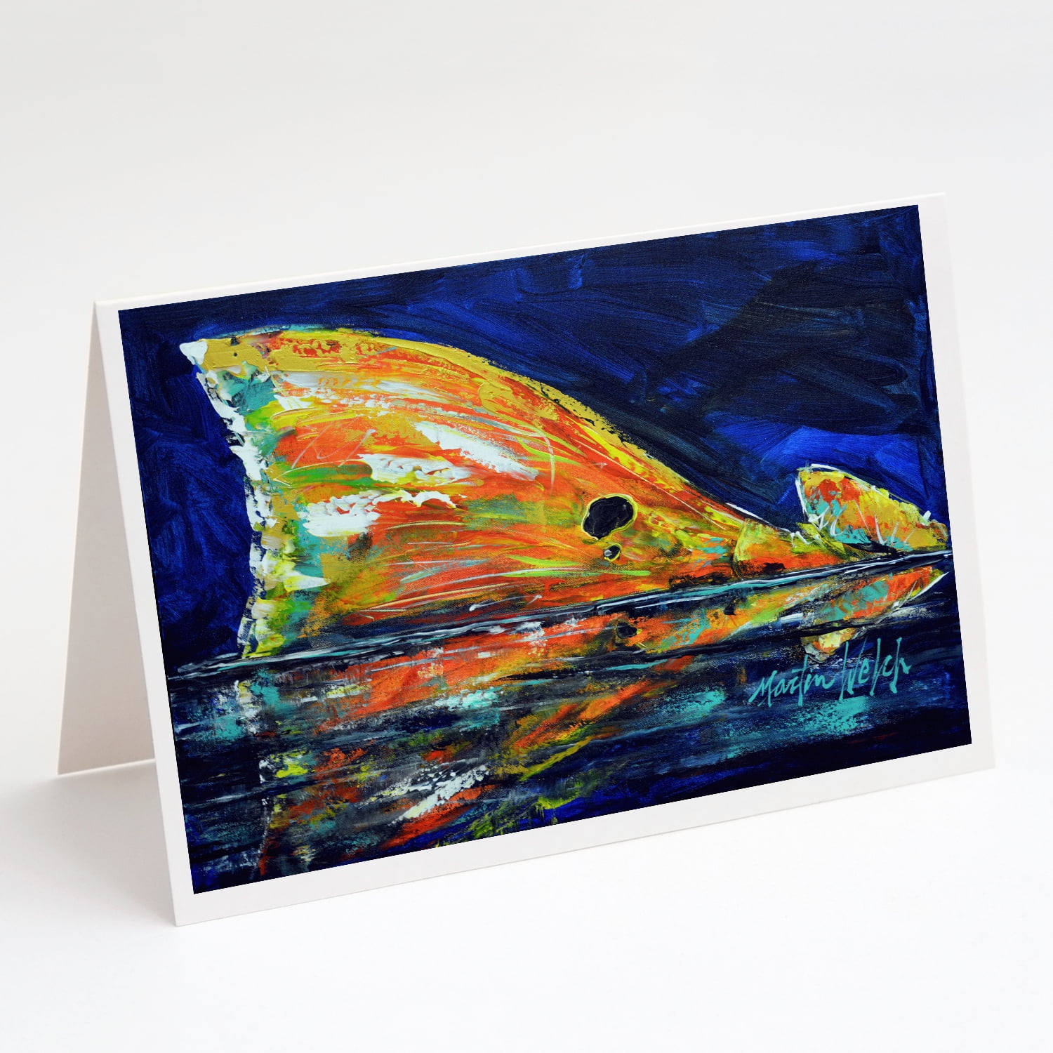 Flipper Red Fish Greeting Cards Pack of 8 7 in x 5 in - Walmart.com