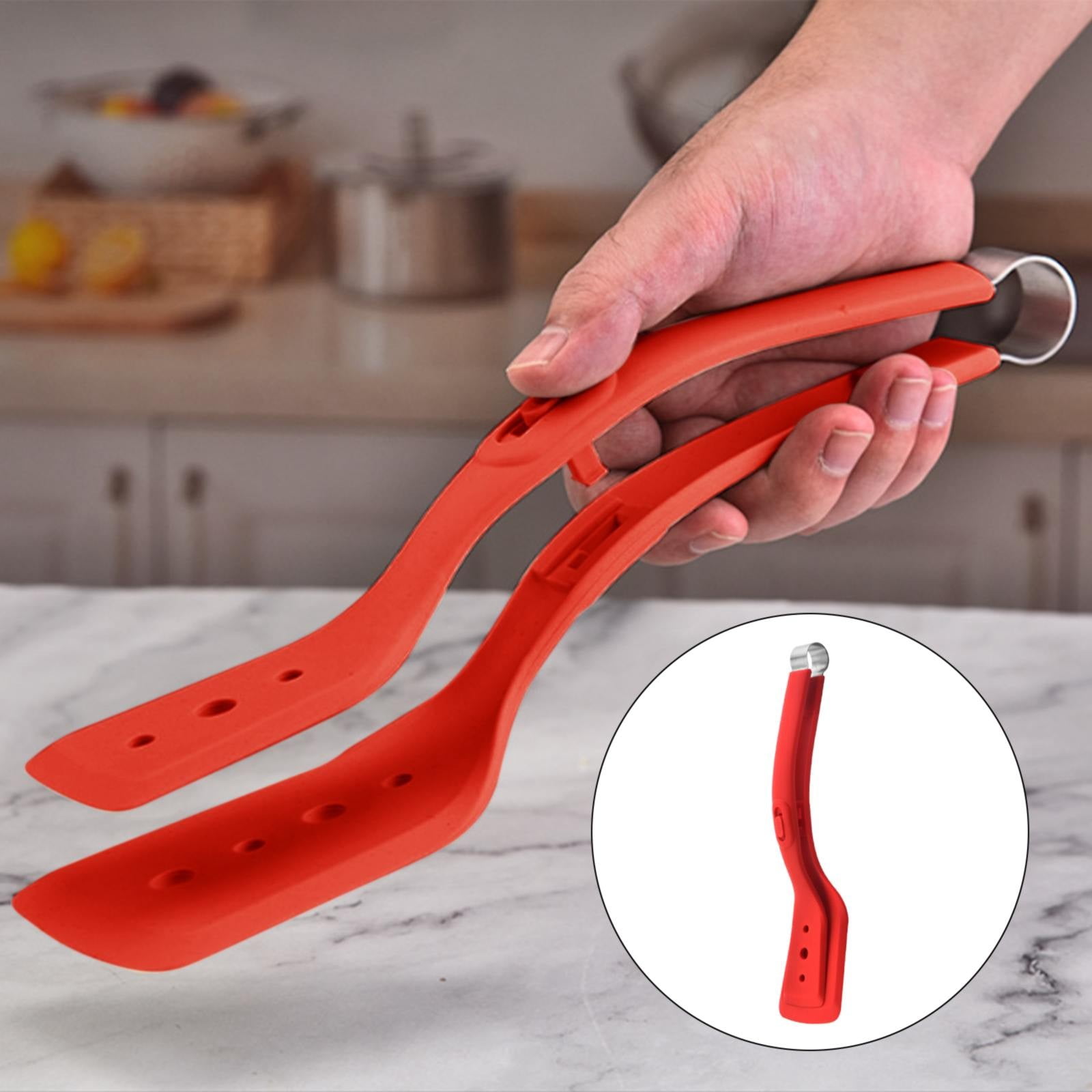 Flipper Spatula Tongs Grip And Flip Spatula Tongs Silicone Kitchen ...