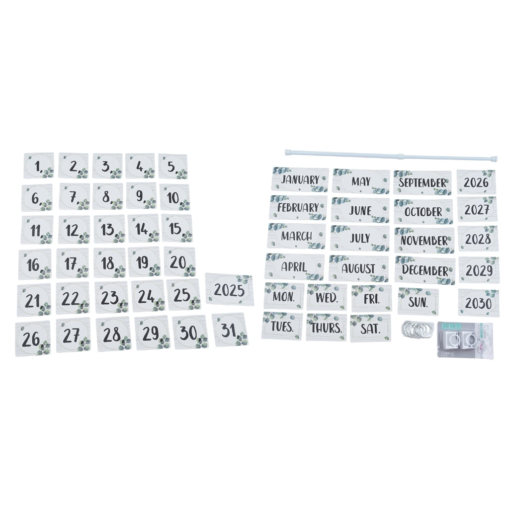 Flipping Calendar Bulletin Board Set Includes Holder 54 Date Cards ...