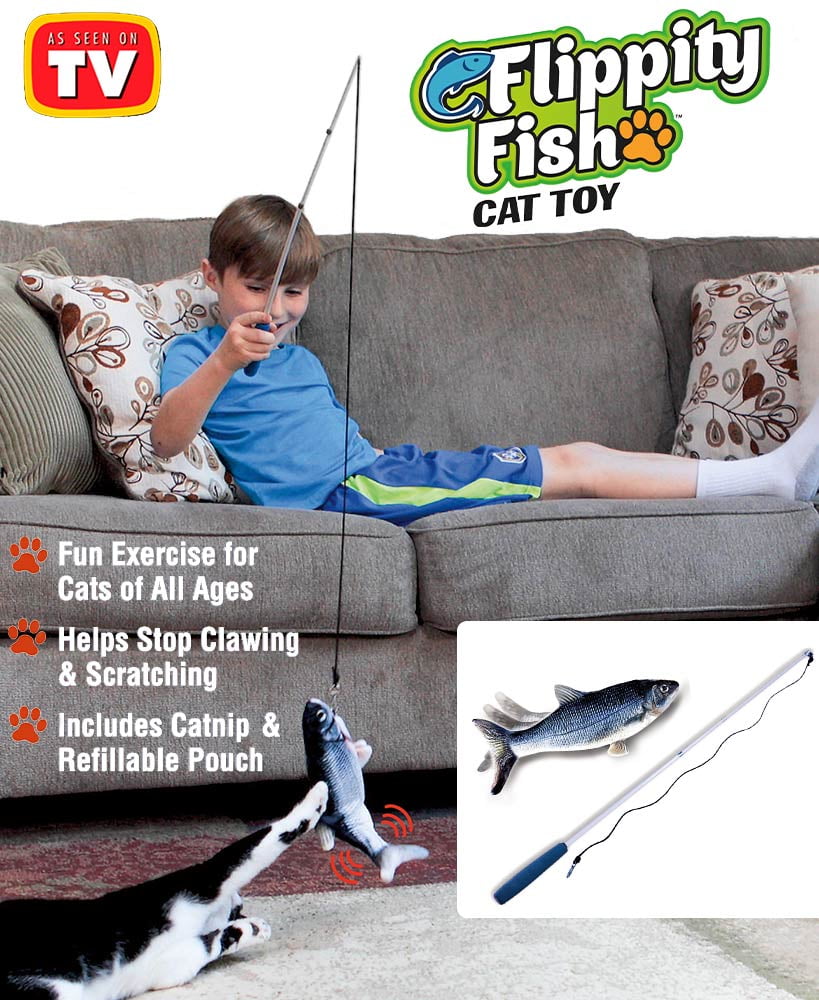 Flippity Fish Cat Toy Flippity Fish Cat Toy Plastic and polyester ...