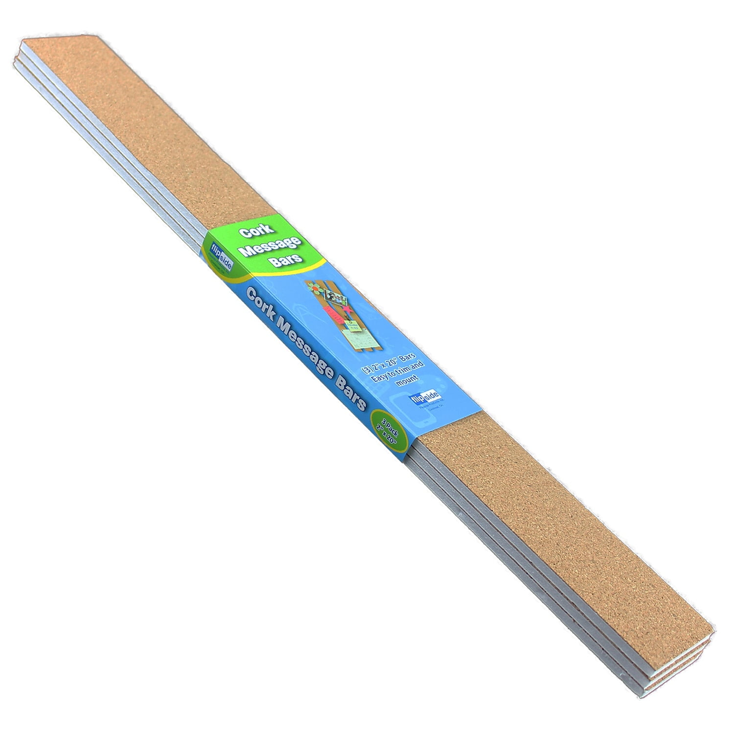 Flipside Cork Message Bars Frameless 2" x 20" 3/Pk FLP10060 - Walmart.com