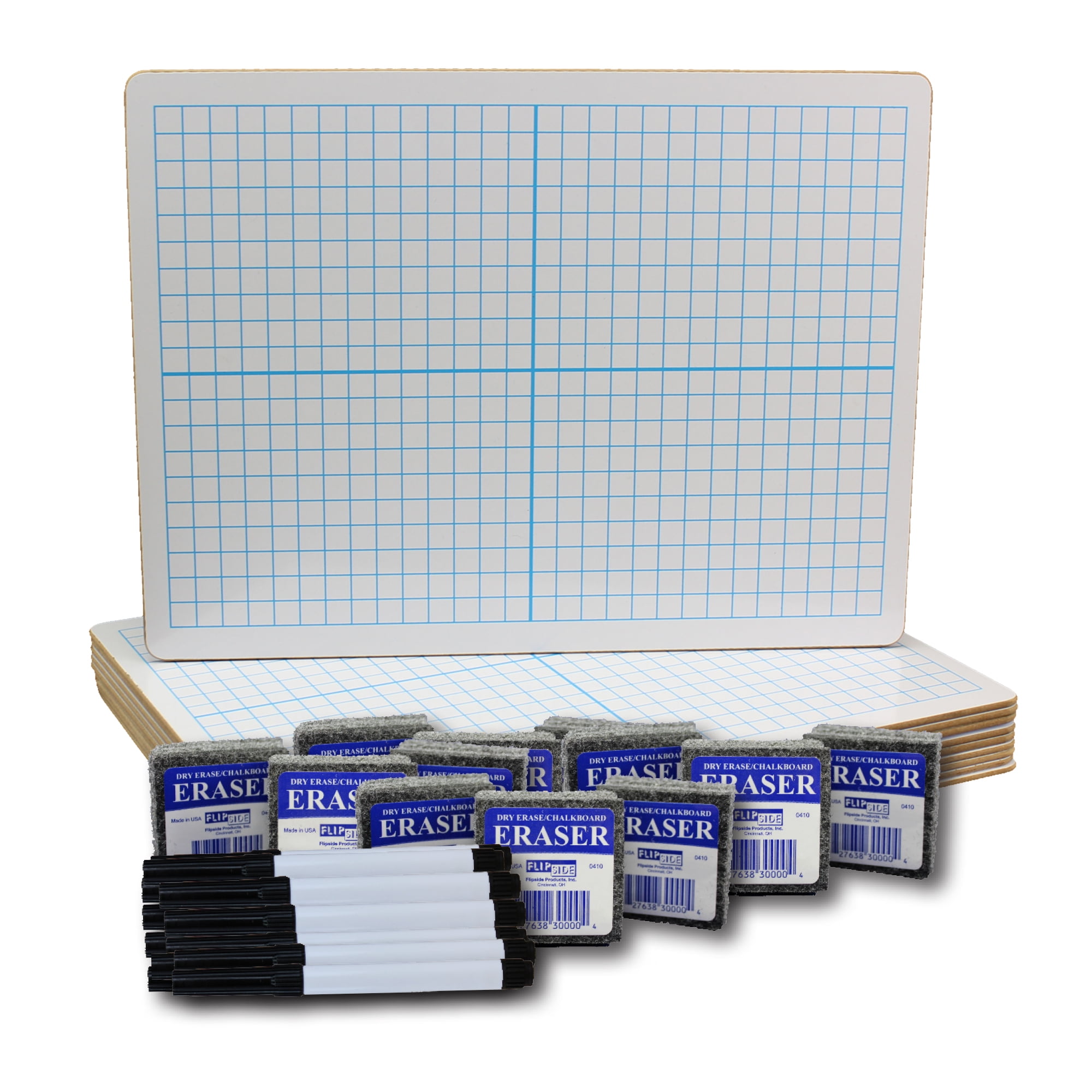 Flipside Products Dry Erase XY Axis/Dry Erase, Two-Sided, Pens ...