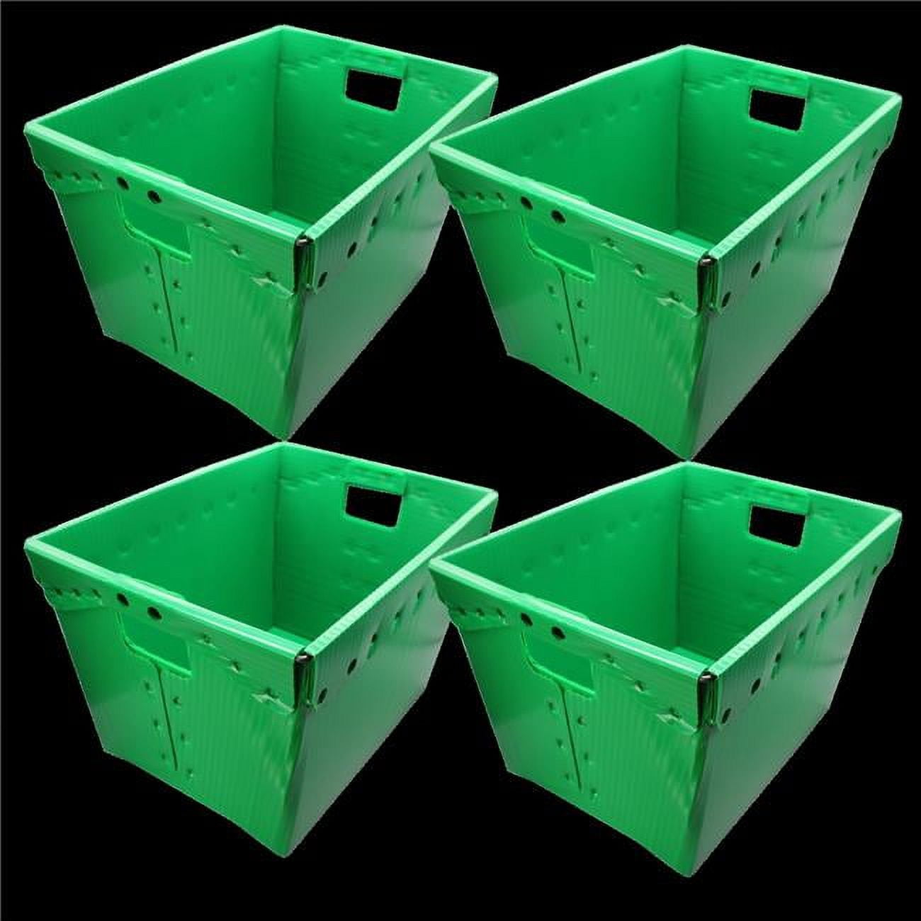 Flipside Products Green Plastic Storage Postal Tote - 4 Pack - Walmart.com