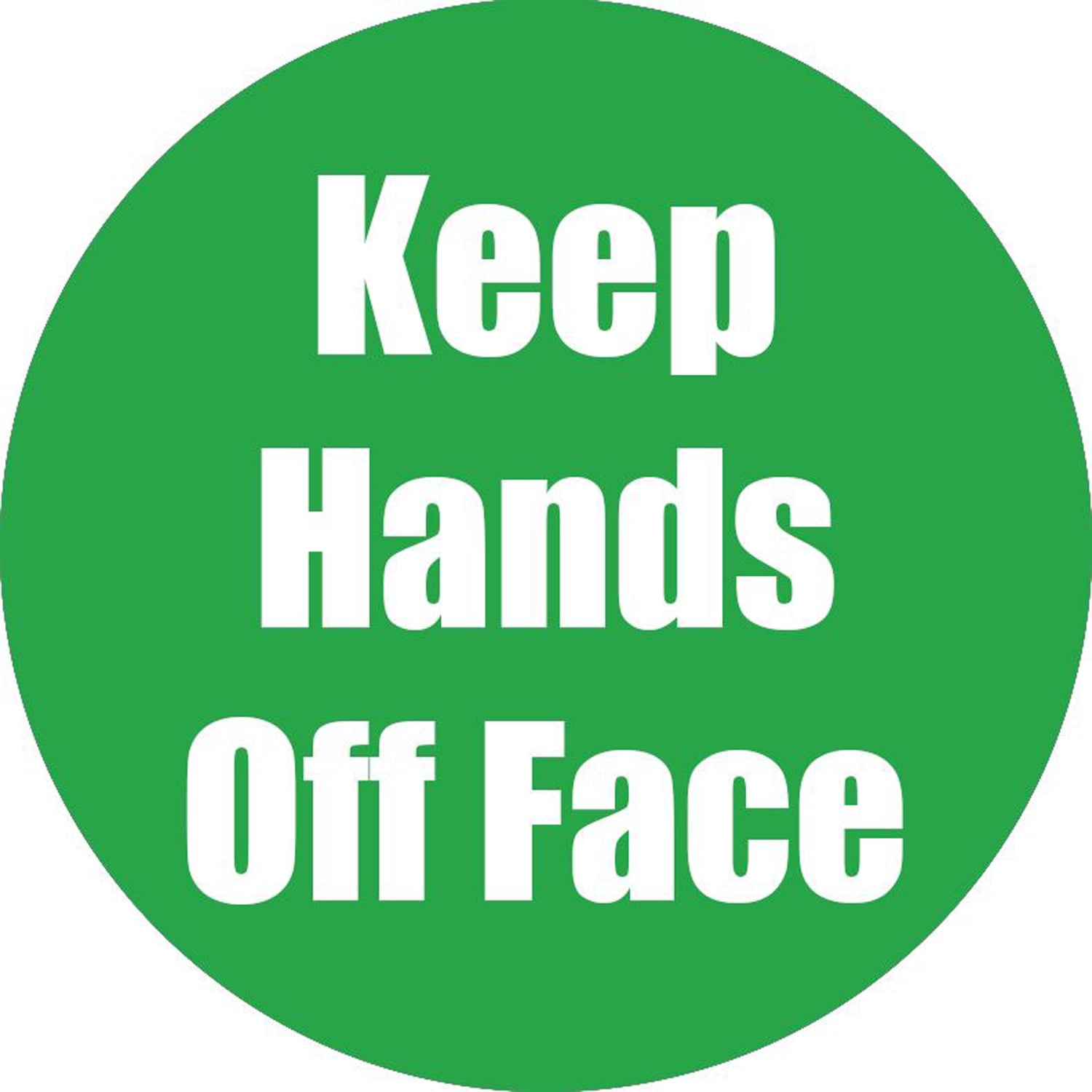 Flipside Products Keep Hands Off Face Anti-Slip Floor Sticker, Green ...
