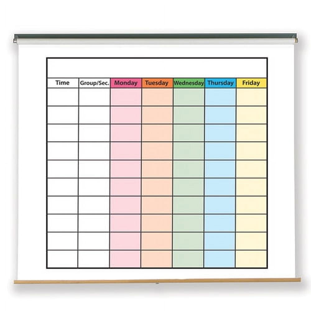 Pull-Down Dry Erase Chart - Class Schedule - Walmart.com