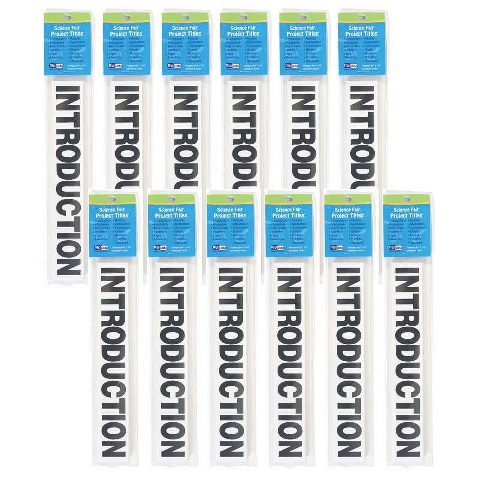 Flipside Products Science Fair Project Titles, Black, 13 Per Pack, 12 ...