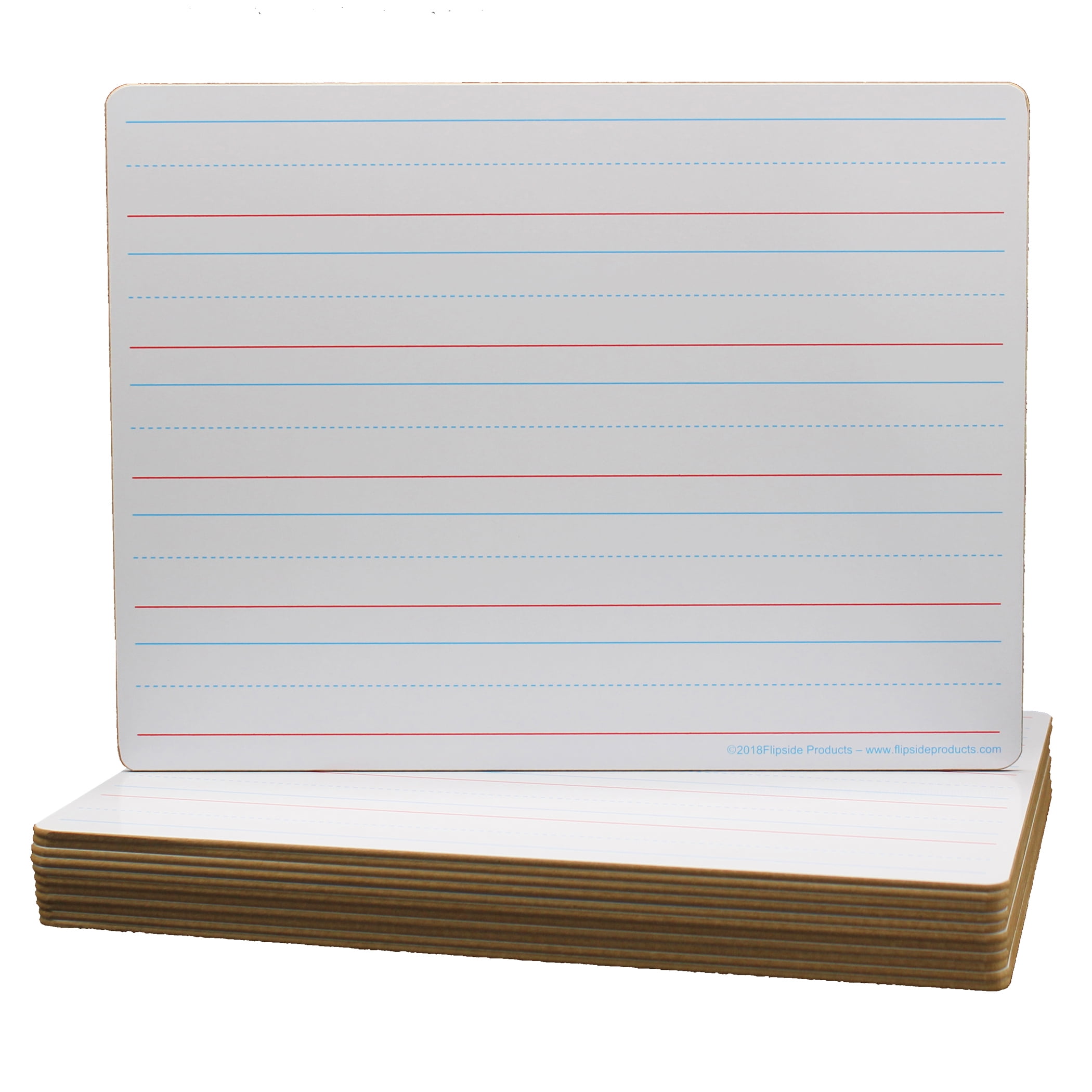 Flipside Products Two-Sided Dry Erase Board, Plain/Ruled, 9" x 12 ...