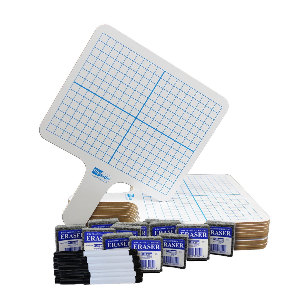 Flipside Products Two-Sided Rectangular Dry Erase Graphing Paddles ...