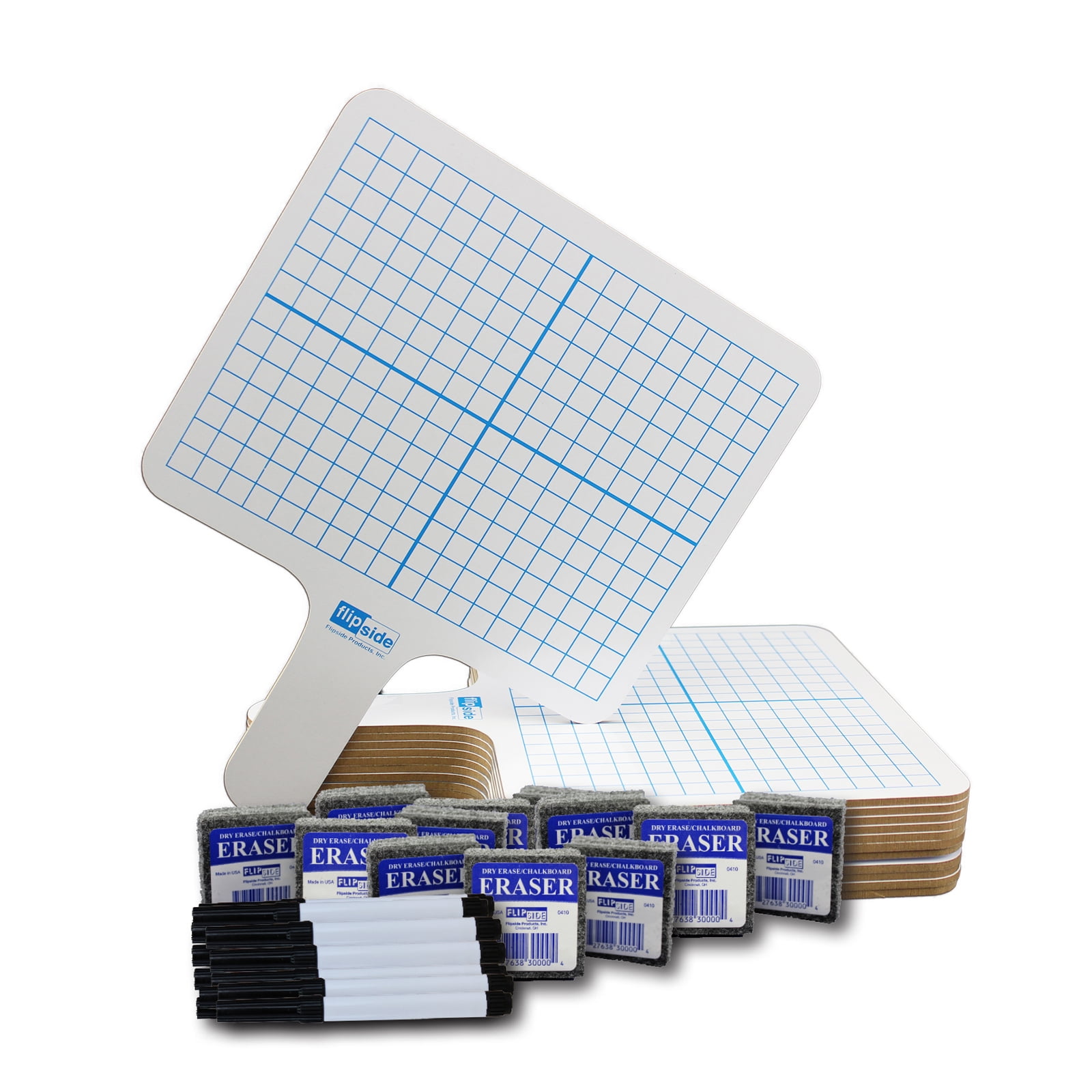 Flipside Products Two-Sided Rectangular Dry Erase Graphing Paddles ...