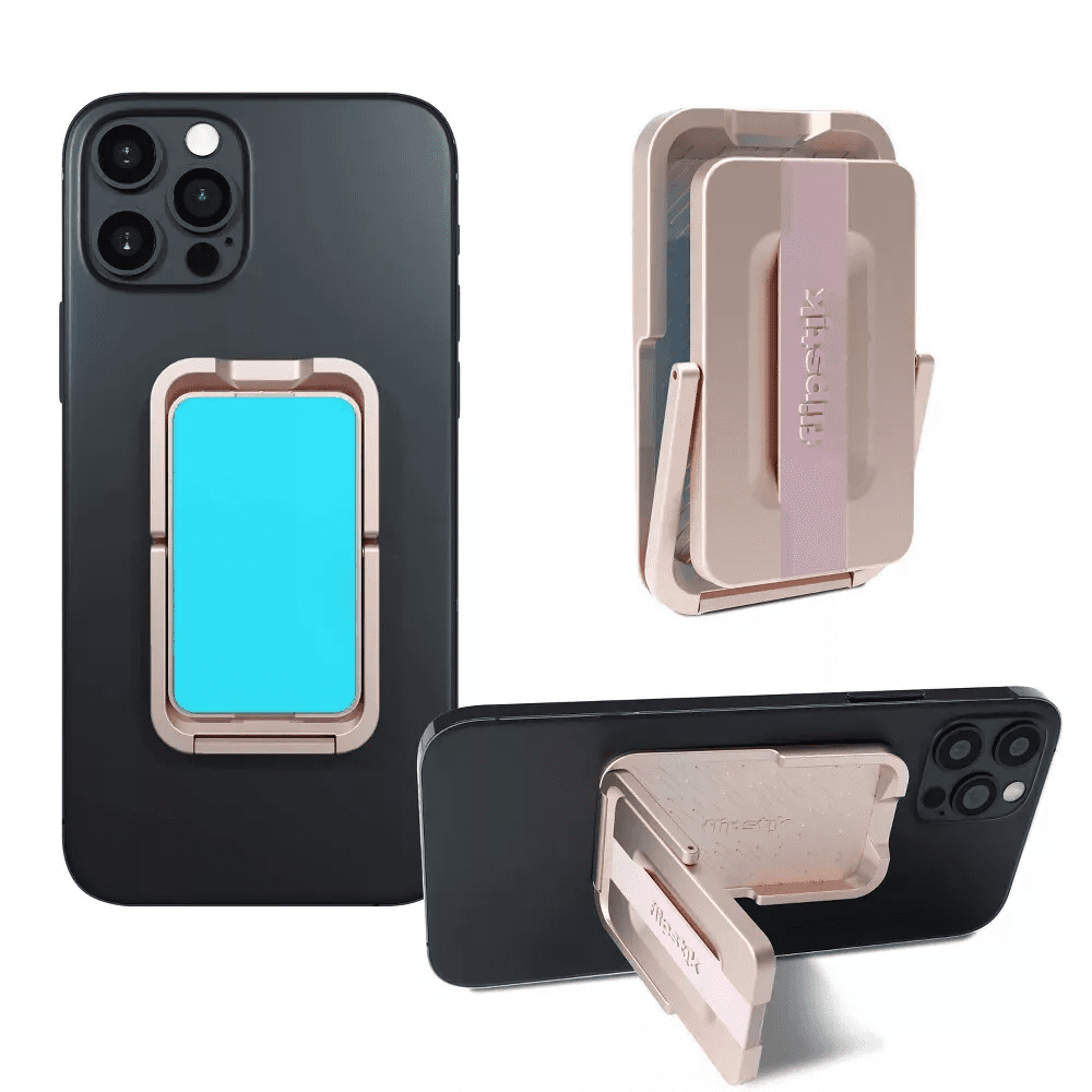 Flipstik Defy Gravity Cell Phone Stick & PRO Stand with Grip Loop - Rose Gold - Walmart.com