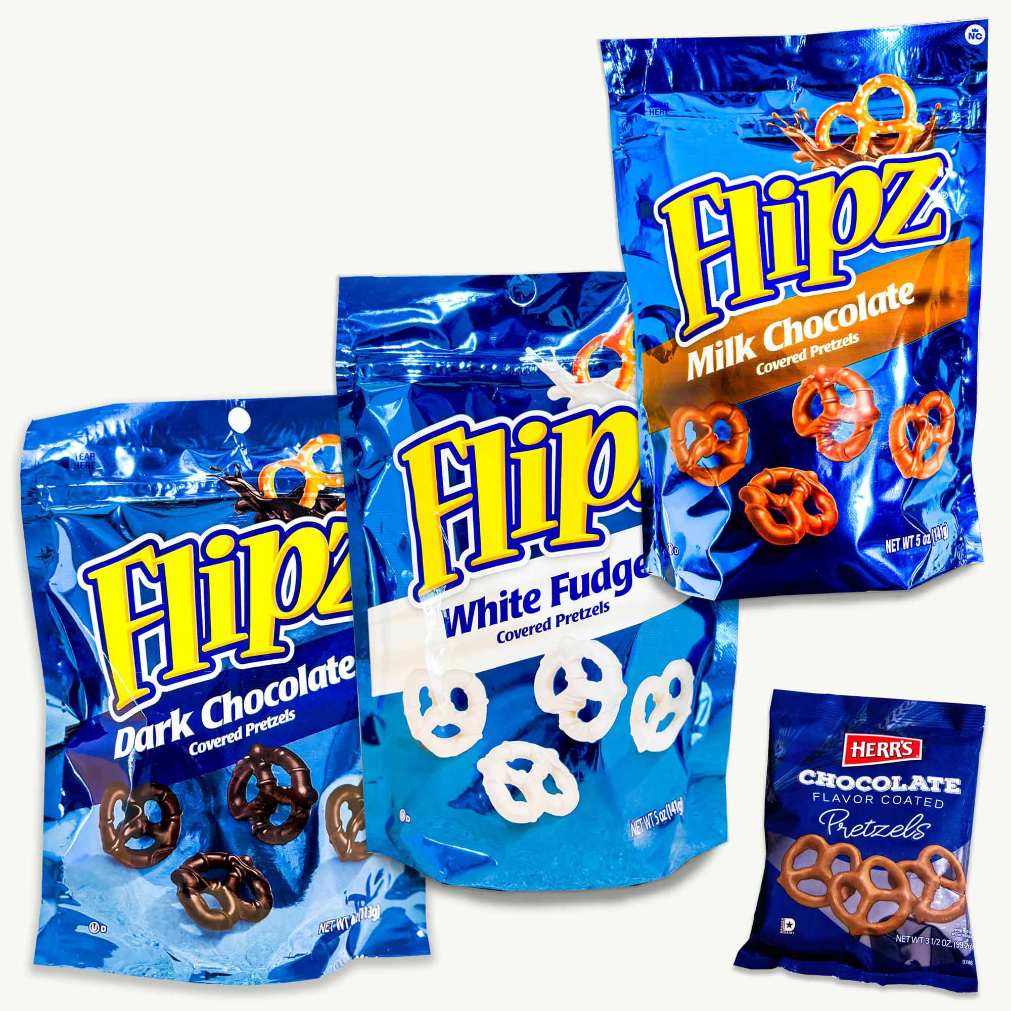 Flipz Chocolate Covered Pretzels Variety Pack - Milk Chocolate (5oz ...