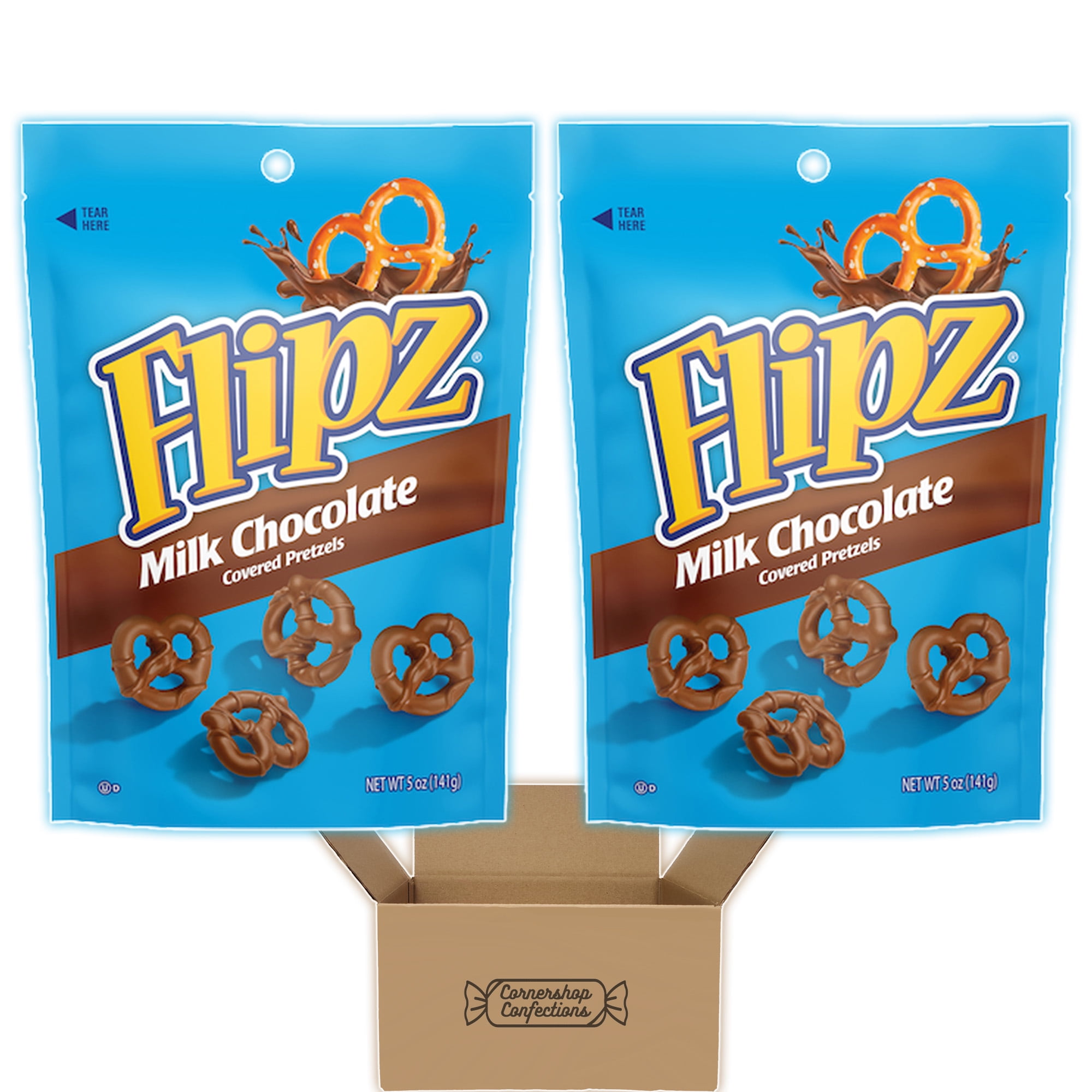 Flipz Lover's Milk Chocolate Covered Pretzels Bundle Share Pack - 2 ...