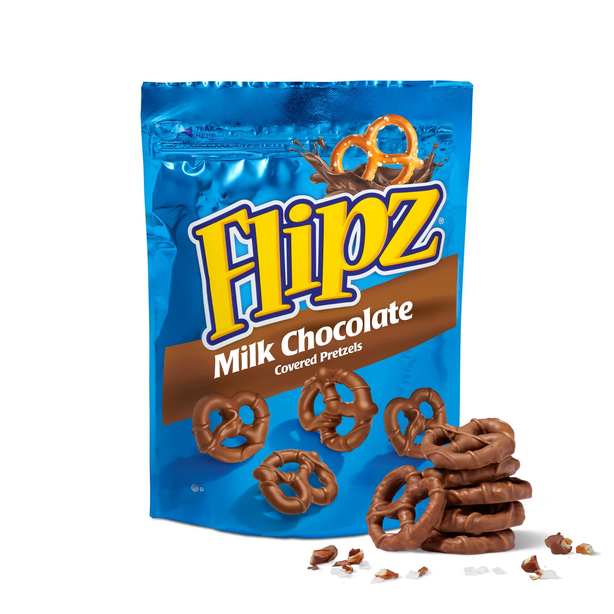 Flipz Milk Chocolate Covered CI30 Pretzels (5oz, Pack of 6), Perfect ...