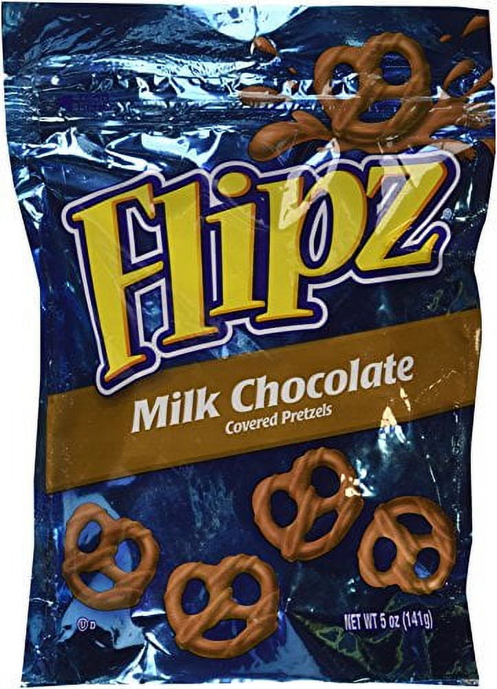 Flipz, Milk Chocolate Covered Pretzels, 5oz Bag (Pack of 4) - Walmart.com