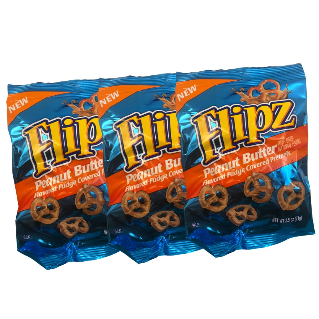 flipz Peanut Butter Covered Pretzels, 2.5oz, Snack Bites Stuffed with ...