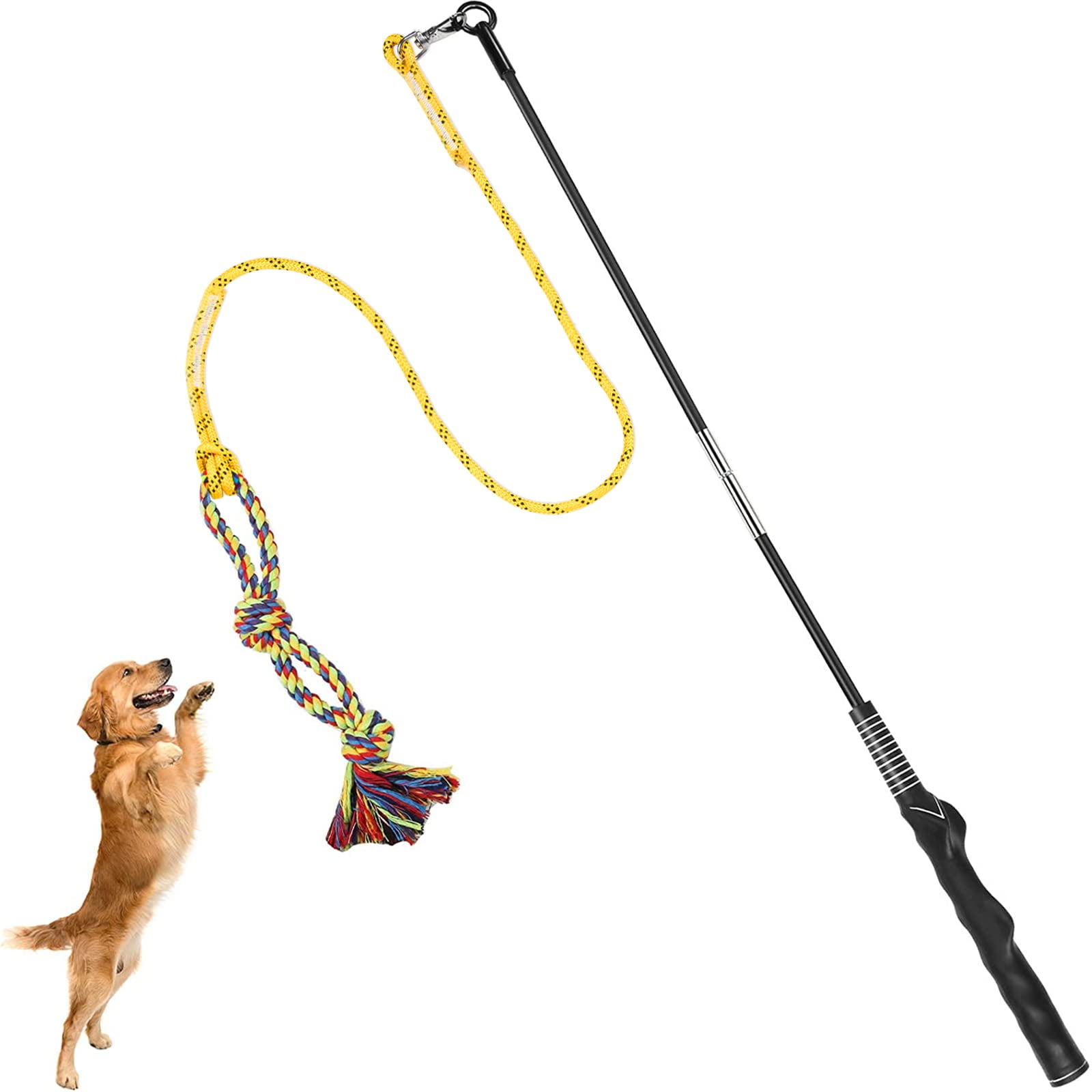 Flirt Pole For Dogs Interactive Dog Toys For Large Medium Small Dogs ...