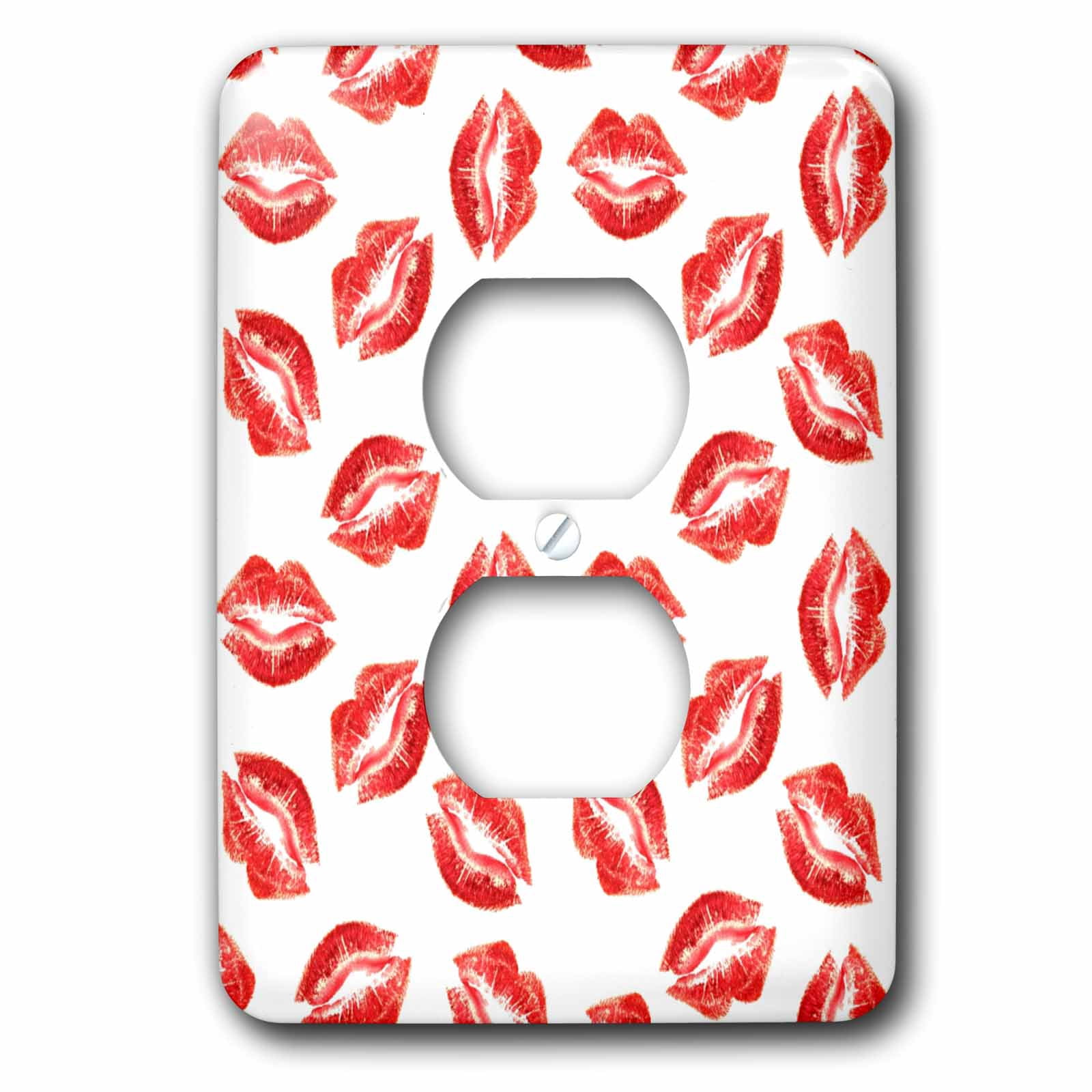3dRose, Flirty Hot Lips Pattern - Red Lipstick Kiss Marks Design on ...