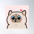 Flirty Siamese Cat Poster Wall Art Modern Wall Decor For Living Room ...
