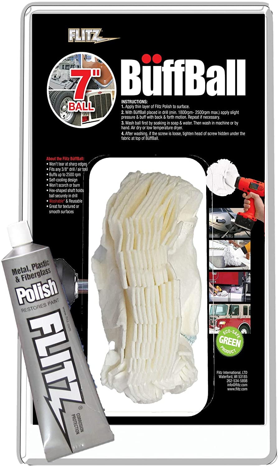 Flitz BuffBall Car Buffer Kit - The ultimate polishing solution, buff ...