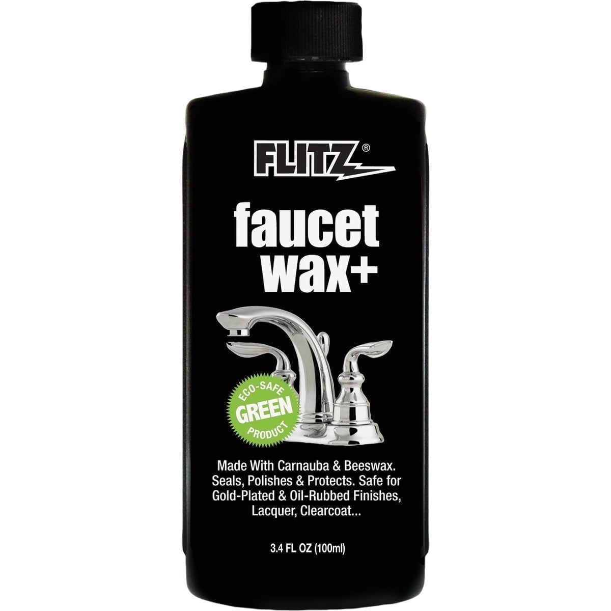Flitz Faucet Wax Hard Water Stain Remover, Stainless Steel Cleaner and ...