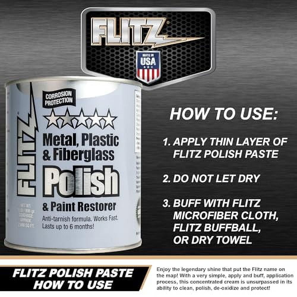 Flitz International Multi Purpose Metal Polish, 2.2-Pound, Blue, Single ...