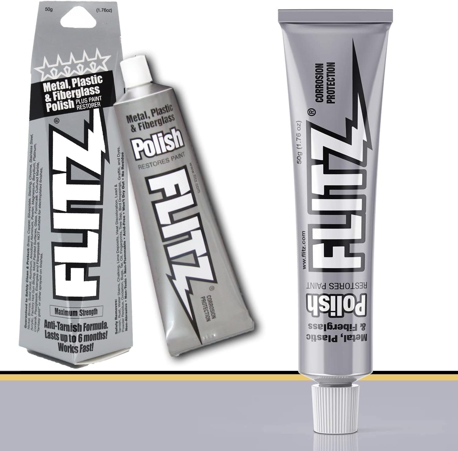 Flitz BP 03511-80A-80PK Metal, Plastic and Fiberglass Polish Paste, 1. ...