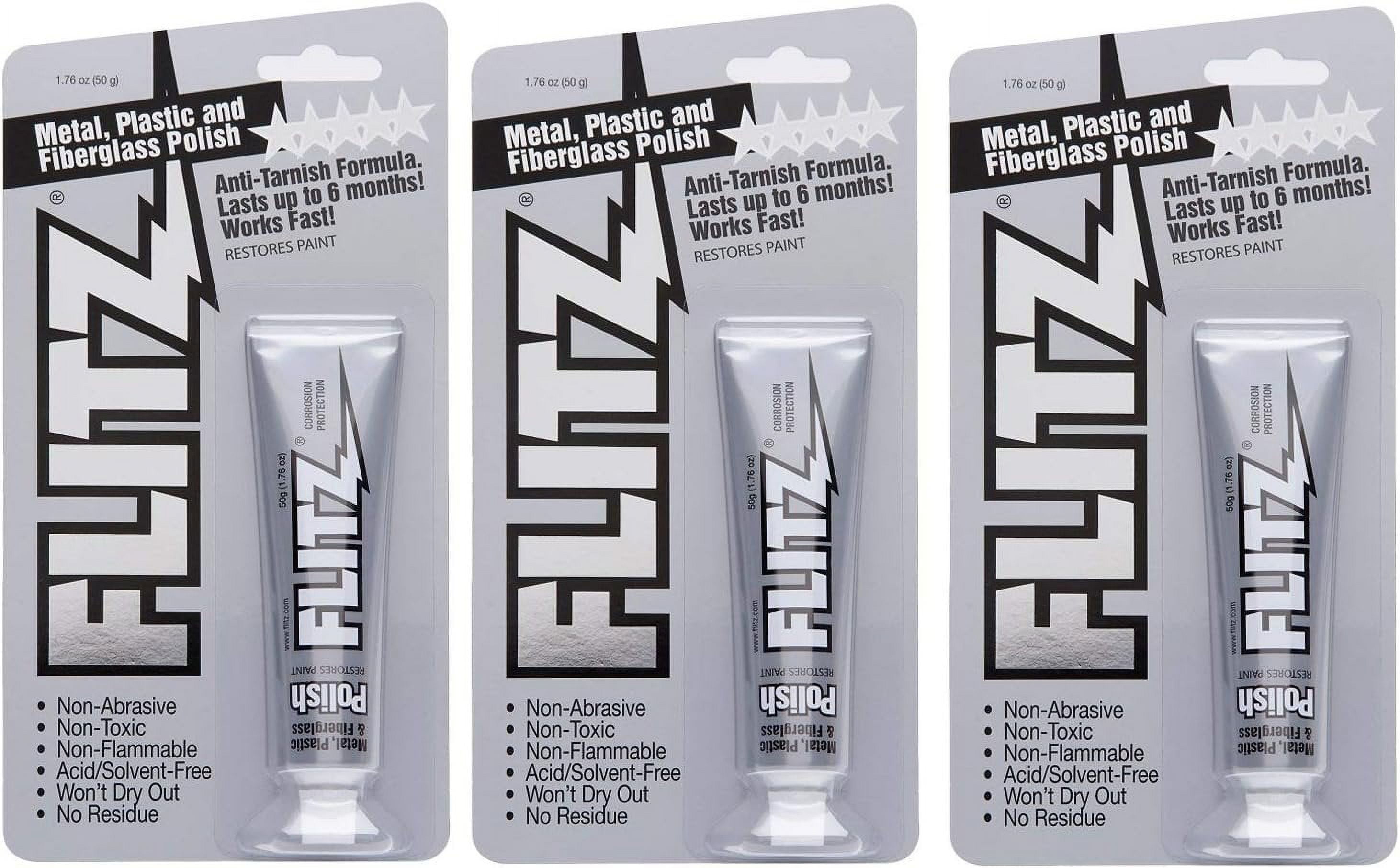 Flitz Polish Paste, Multi-Purpose Cleaner, Industrial-Strength Cream, 1 ...