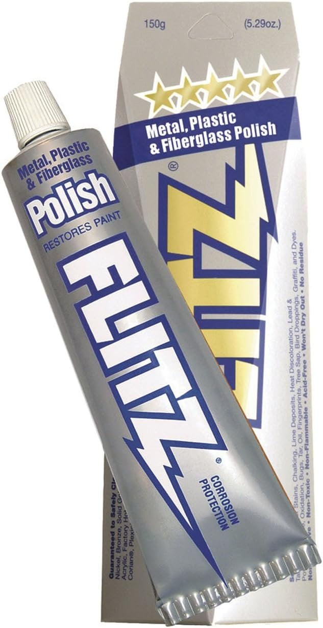 Flitz Polish Paste, Metal Finishing Cream, Removes Tarnish and Rust, 5. ...