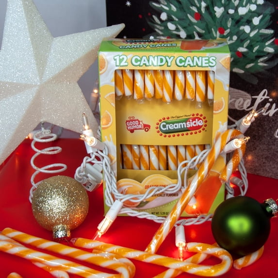 Flix Candy Creamsicle Peanut & Gluten-Free Christmas Candy Canes, 12 Ct ...