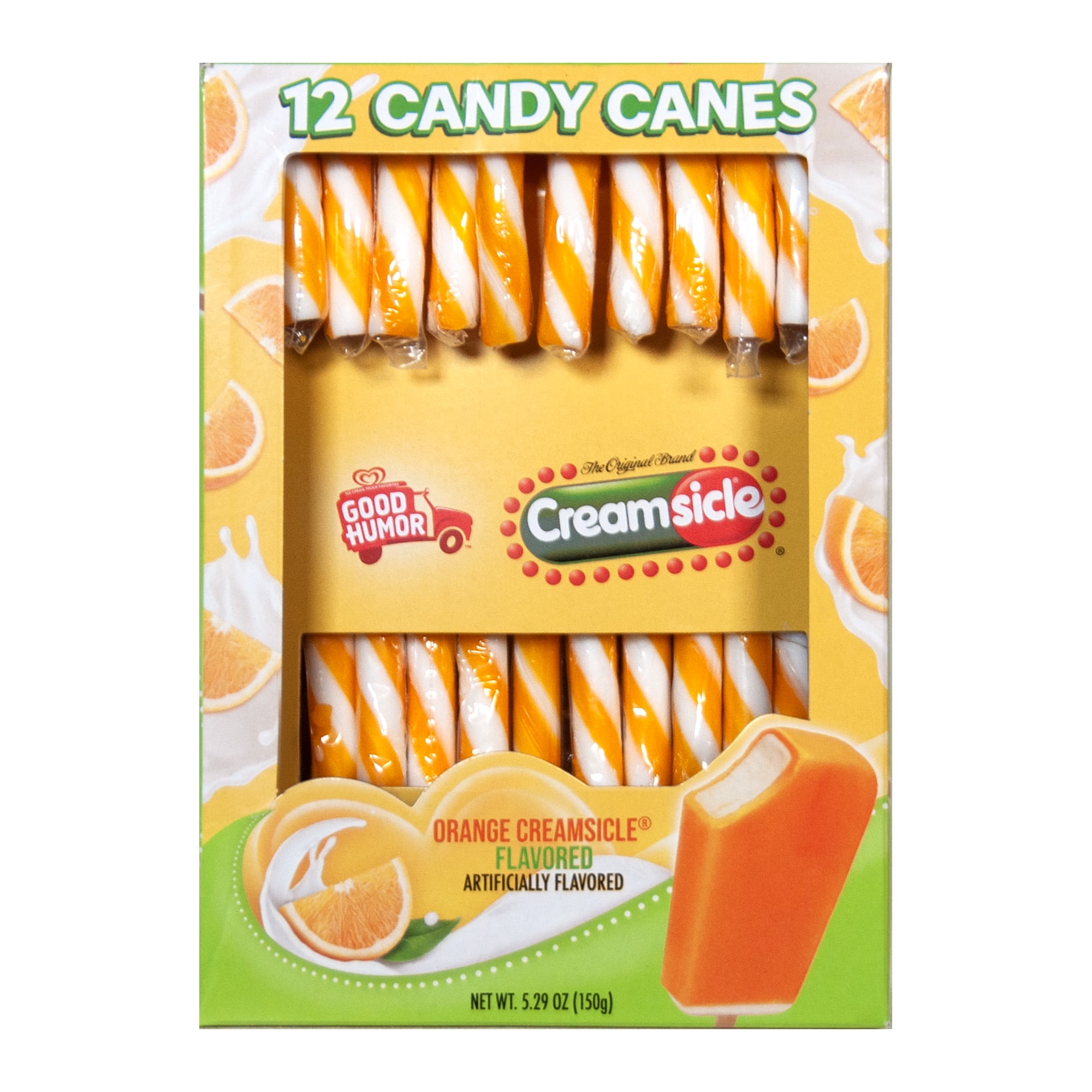 Flix Candy Creamsicle Peanut & Gluten-Free Christmas Candy Canes, 12 Ct ...