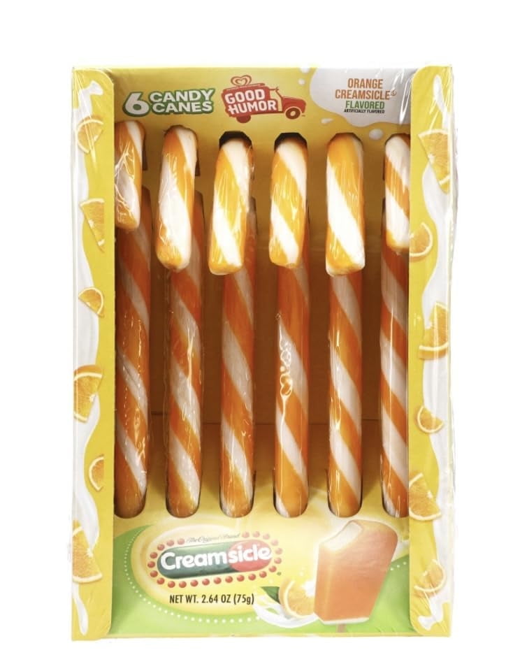 Flix Candy Creamsicle Peanut & Gluten-Free Christmas Candy Canes, 6 Ct ...