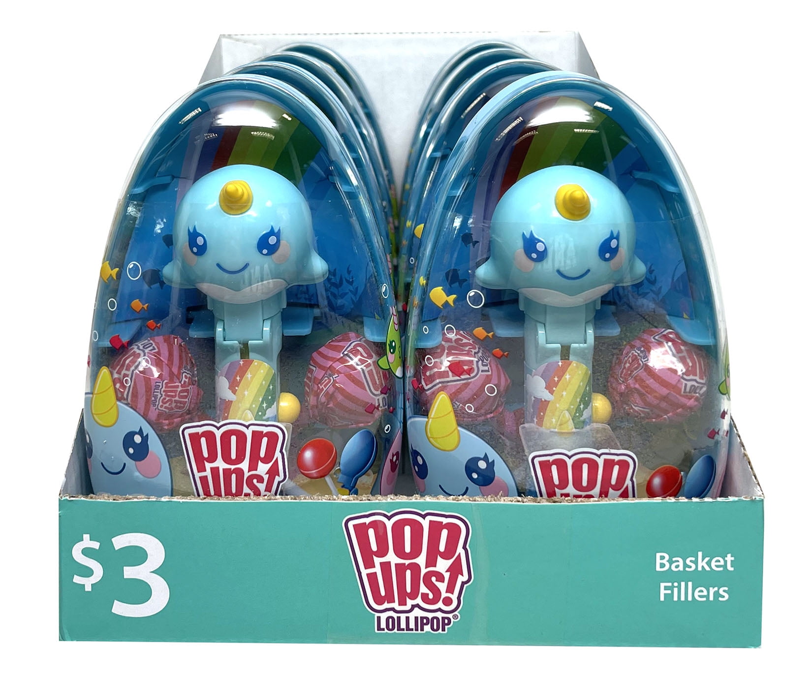 Flix Candy Easter - Narwahl Pop Up Jumbo Egg Lollipops, 2 Count ...