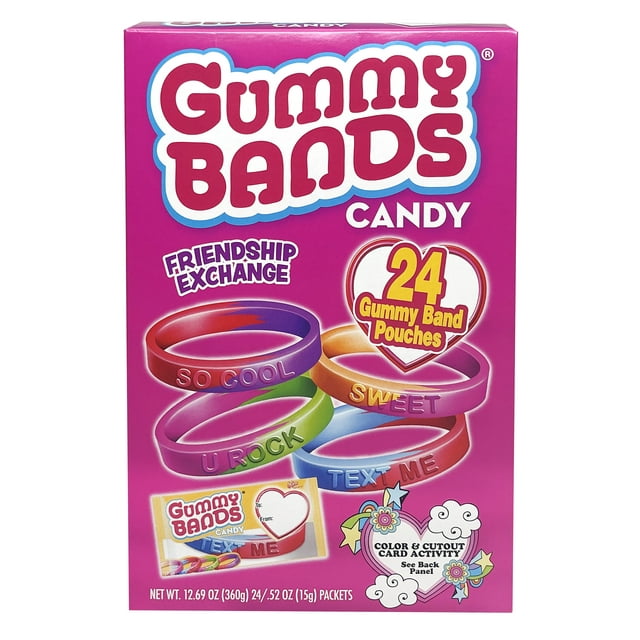 Flix Candy Gummy Bands Candy, 24 Count, Assorted Fruit Flavors, 12.69 ...