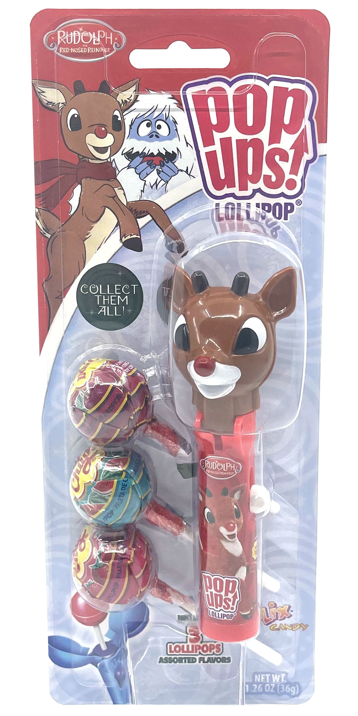 Flix Candy Rudolph Pop up Lollipop, 1.26 oz - Walmart.com
