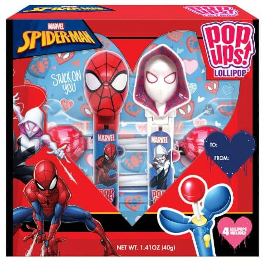 Flix Candy Valentine's Day Pop Up Lollipops, Marvel, Spider-Man and ...
