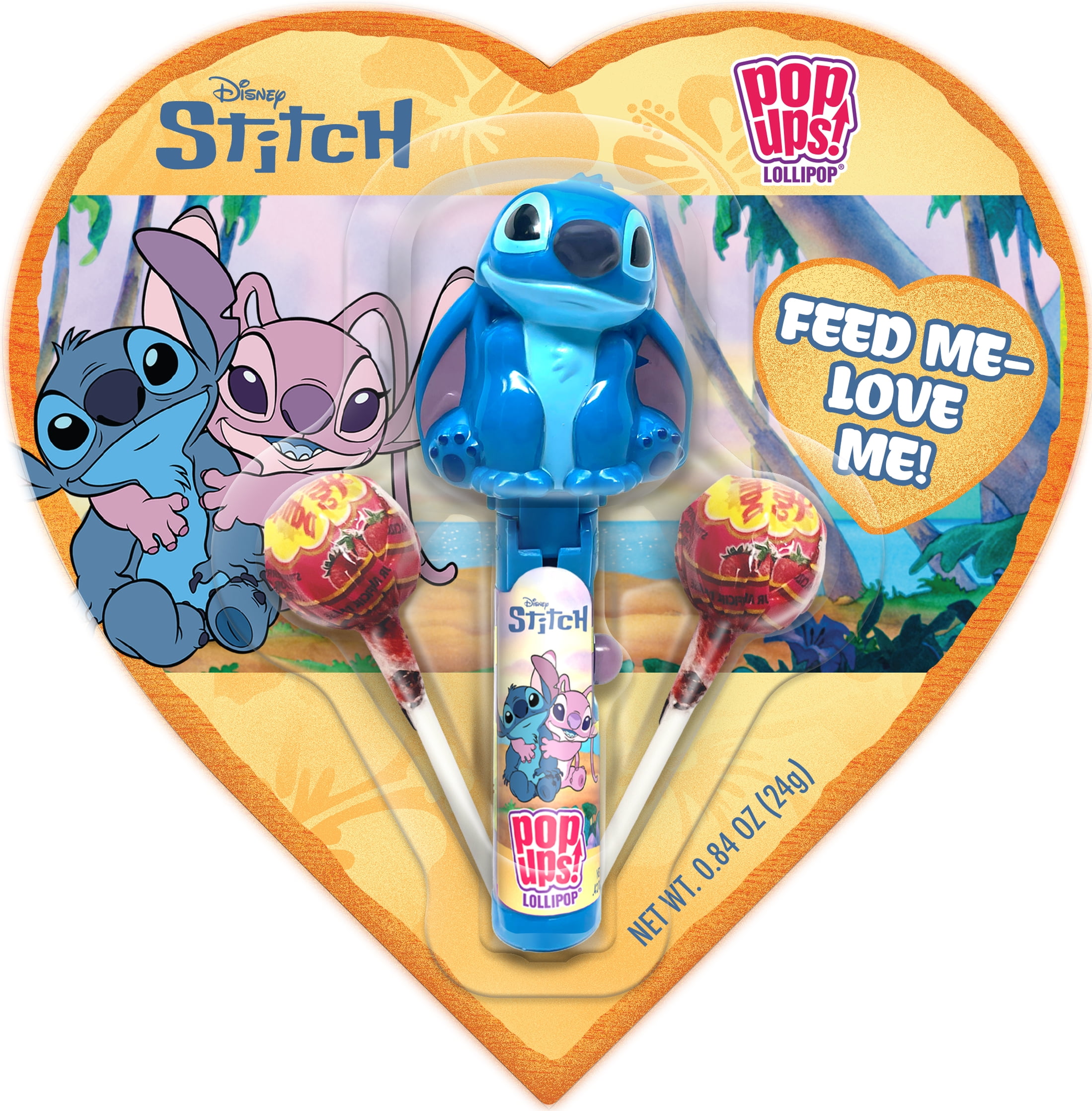 Flix Candy Valentine's Day Stitch Lollipops & Suckers, Tropical Flavor ...
